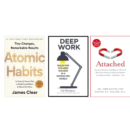 Atomic Habits + Deep Work + Attached Combo – ReadMoreDXB
